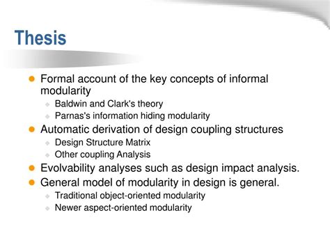Ppt Modularity In Design Formal Modeling And Automated Analysis