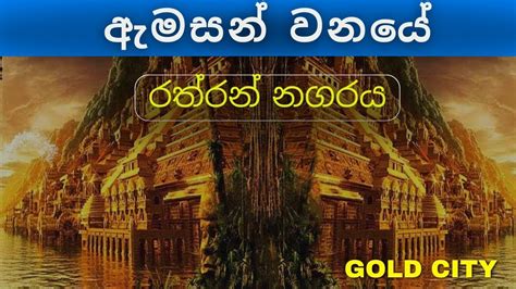 ඇමසන් වනයේ සැගවුන රත්‍රන් නගරය Secrets Hidden In The Amazon Forest