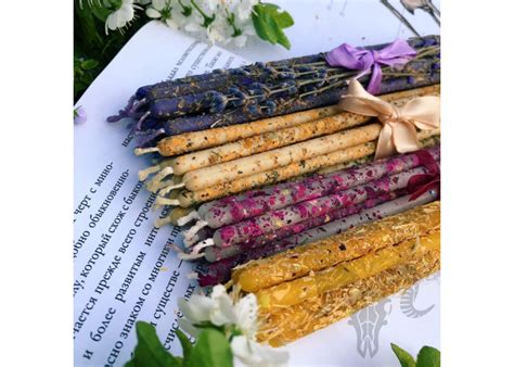 Купить Календула тонкие свечи цветочные восковые по цене 65 ₽ в интернет магазине Черная свеча