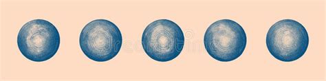 Circles With Various Unique Hand Drawn Concentric Hatch Vector Set