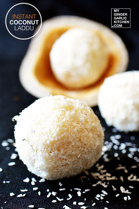 Instant 5 Minutes Coconut Ladoo Recipe Easy 3 Ingredients No Heat