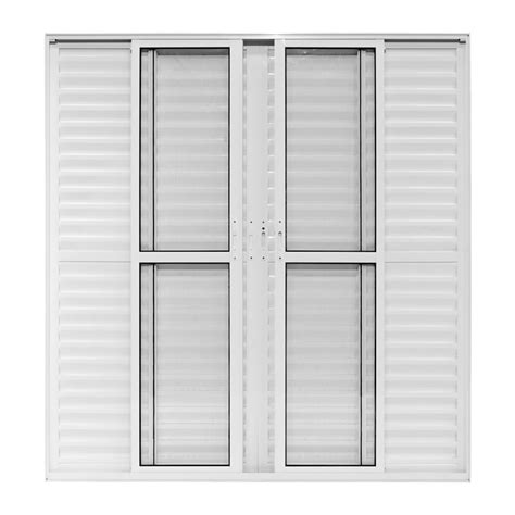 Porta Balcão Folhas Alumínio Suprema Branco Esquadrigui Esquadrias de Alumínio