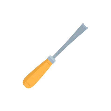 Premium Vector Round Chisel Icon Flat Illustration Of Round Chisel
