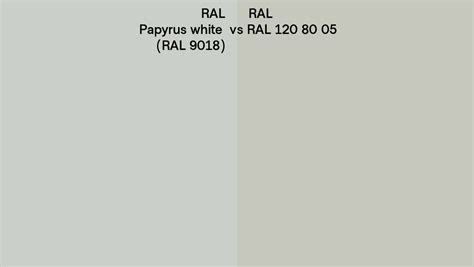 Ral Papyrus White Vs Ral 120 80 05 Side By Side Comparison
