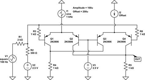 Signal Transistor As A Switch Driven By A Square Wave Electrical
