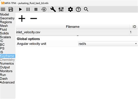 MFIX Wee Bug In Pulsatory Tutorial MFiX NETL Flow Science Software Support