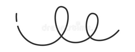 Curly Line Abstract Shape Design Stock Vector Illustration Of Design