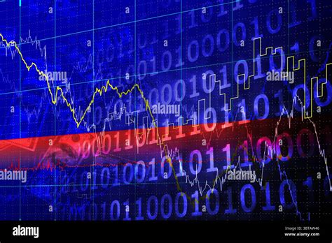 Market Visual Is Showing In Flat Design With Colored Bands Binary Code