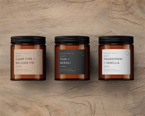 Modern Candle Label Template Editable Candle Label Design