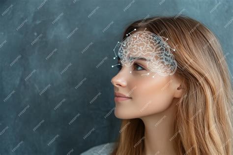 Biocircuitry Abstract Cognition Biofeedback Neural Science And Brain Mapping Woman In Profile