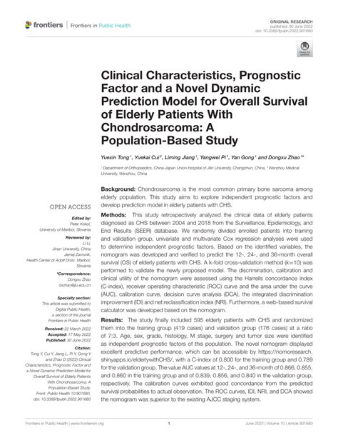 Pdf Clinical Characteristics Prognostic Factor And A Novel Dynamic