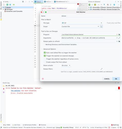 Possible To Set This Up Within Jetbrains Rider Using The Folder Watch