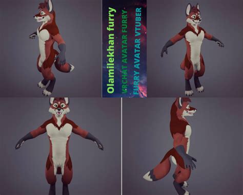 Create Stunning Furry Avatar 3d Avatar Vrchat Avatar Furry Model Vr
