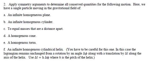 Solved 2 Apply Symmetry Arguments To Determine All