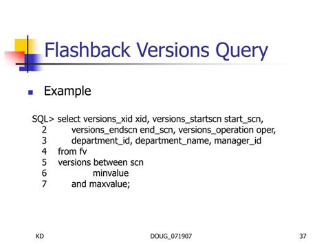 PPT Oracle G Behind The Scenes Of Flashback Technologies PowerPoint Presentation ID