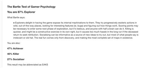 Bartle Test Interesting Players Helping Players Funcom Forums