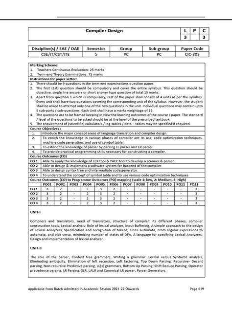 Btech Cse 5th Sem Syllabus Pdf Parsing Internet Protocol Suite