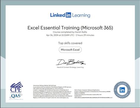 Excelcertified Linkedinlearning Dataanalysis Excelskills Harish