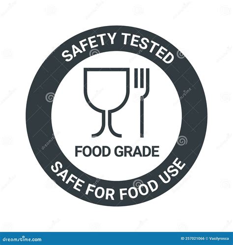 Food Grade Icon Pictogram Plastic Contact Fork And Glass Symbol Food