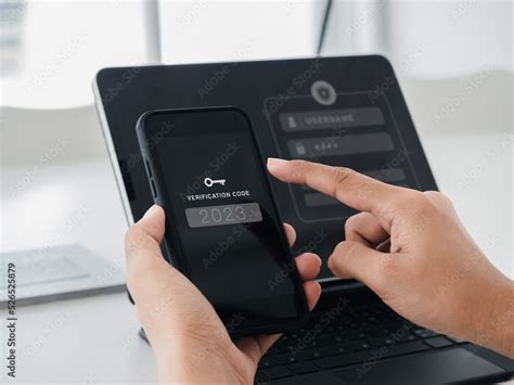 foto de two steps authentication or 2fa concept 2023 verification code