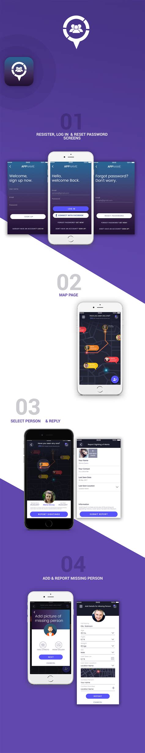 Find Missing Person Behance