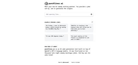 Punchlines Review And Features Generate Hilarious Jokes With