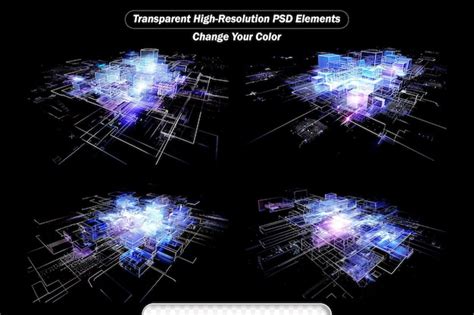 Premium Psd Interplay Of Abstract Design Units Arrows And Lights On The Subject Of Cloud Computing