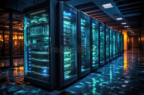 Supercomputing Center With Several Sets Of Module Server Racks Created