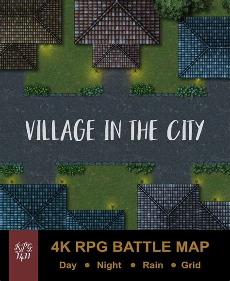 Village In The City RPG Battle Map RPG DriveThruRPG