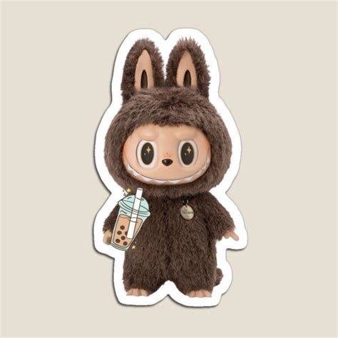 Labubu Boba Milktea Magnet For Sale By Dearbedelia Happy Stickers