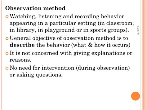Observational Research Methods In Psychology
