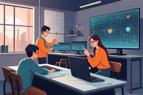 Physics Simulations Students Engaged In Virtual Experiments Premium