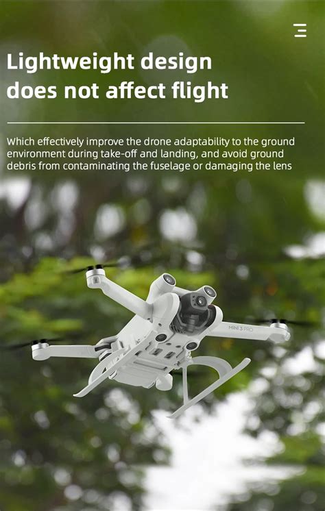 Dji Mini 3 Pro Drone 용 접이식 랜딩 기어 높이 확장기 긴 다리 발 스탠드 퀵 릴리스 짐벌 프로텍터 액세서리