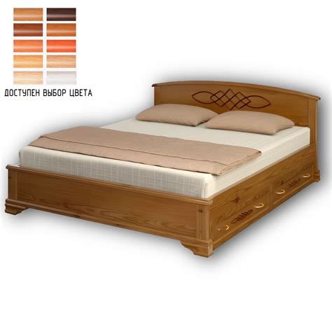 Кровати из массива дерева с ящиками купить по низкой цене на Яндекс Маркете