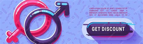 Фон женский и мужской секс символ заголовок веб сайта баннерный