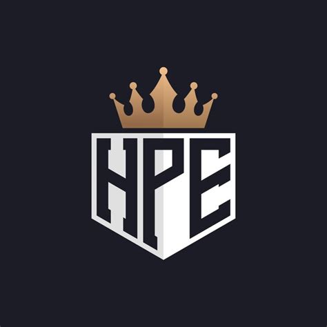 Premium Vector Luxury Hpe Logo With Crown Elegant Initials Hpe Letter