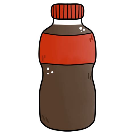 Botella De Reajuste Salarial Coca Dibujos Animados Icono Aislado En Transparente Antecedentes