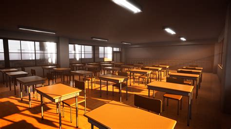 Released Anime Classroom Asset Pack — Polycount