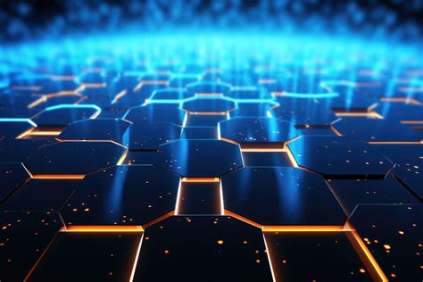 Ai Generated Abstract Technology Background With Hexagons And Glowing Lines 3d Rendering 3d