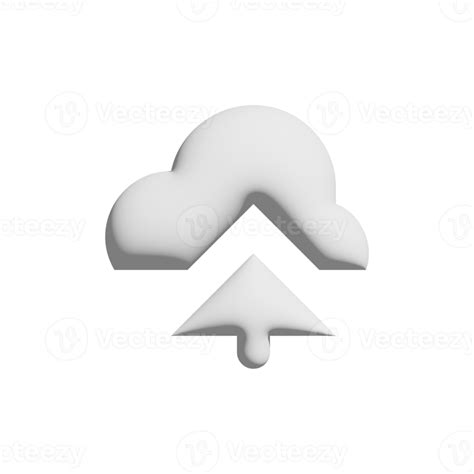 Cloud Upload Icon D Design For Application And Website Presentation