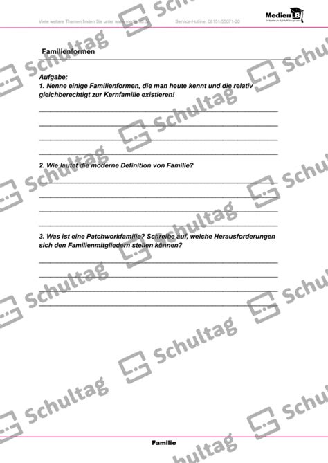Familie Im Wandel Der Zeit Schultag