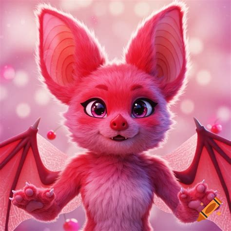 Cute Anime Style Female Furry Bat In Red Purple And Pink On Craiyon