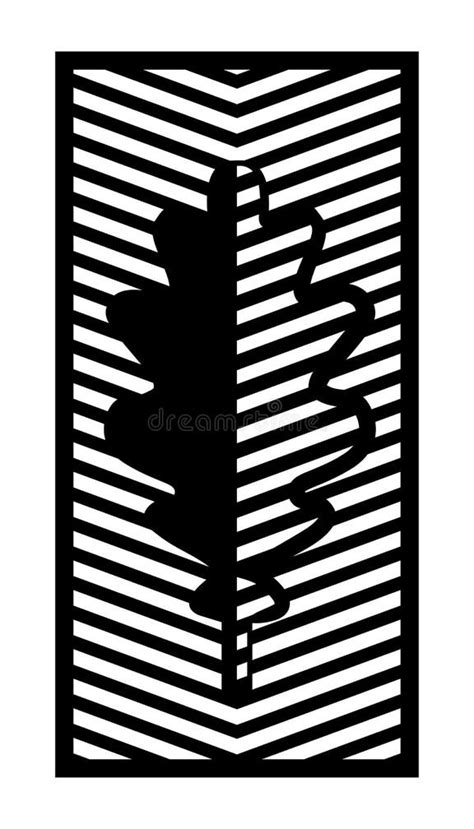 Oak Leaf Cnc Pattern Decorative Panel Screen Wall Vector Leaf Cnc Panel For Laser Cutting