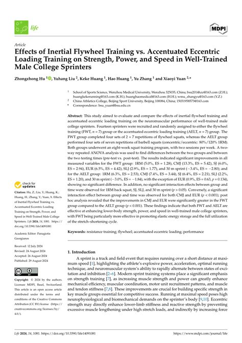 Pdf Effects Of Inertial Flywheel Training Vs Accentuated Eccentric