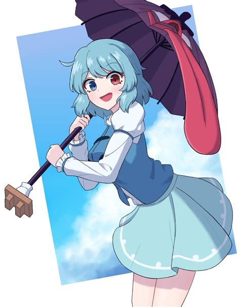 Safebooru 1girl D Ahoge Arched Back Blue Eyes Blue Hair Blue Skirt