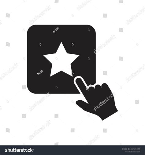 Cursor Clicking Rating Stars Icon Design Stock Vector Royalty Free