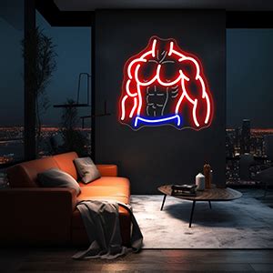 Athletic Body Neon Sign Muscular Body Led Light Neon Light Gym Sex Body