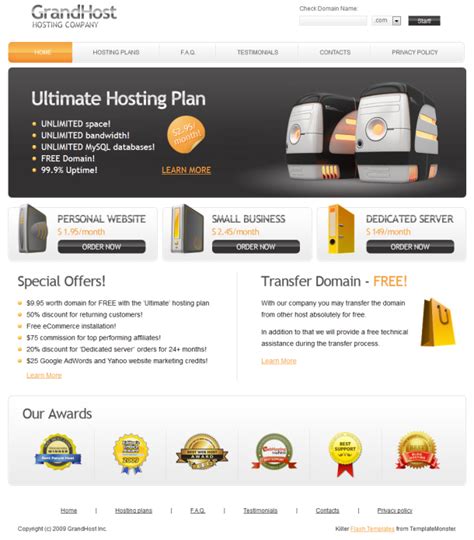 10 Of The Best Web Hosting Templates And Themes For Resellers Heart