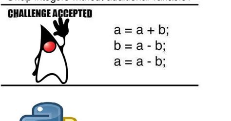 How To Swap Two Integers Without Using A Temporary Variable In Java