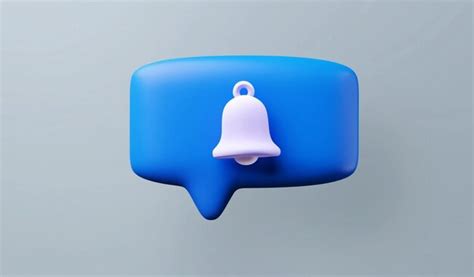 Premium Photo 3d Chat Message Blue Speech Bubble Icon With Bell Notification Alert Notice
